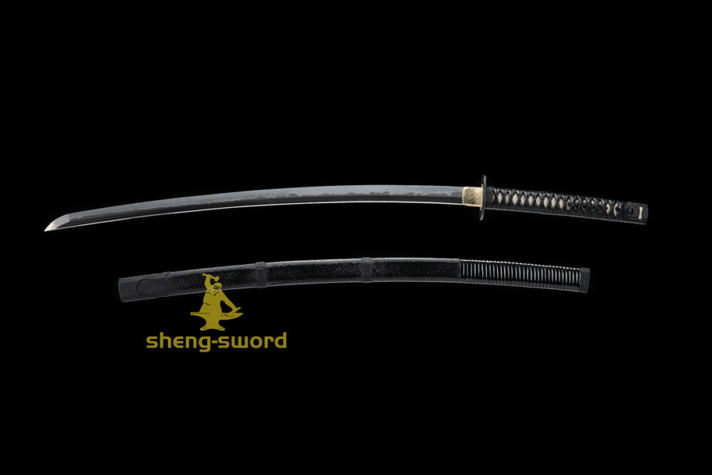 TOP Class Japanese Shinken Katana Clay Tempered Tamahagane Steel Choji ...