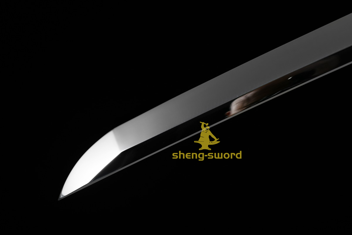 High Class Japanese Shinken Katana Clay Tempered S7 Steel Shine Blade ...