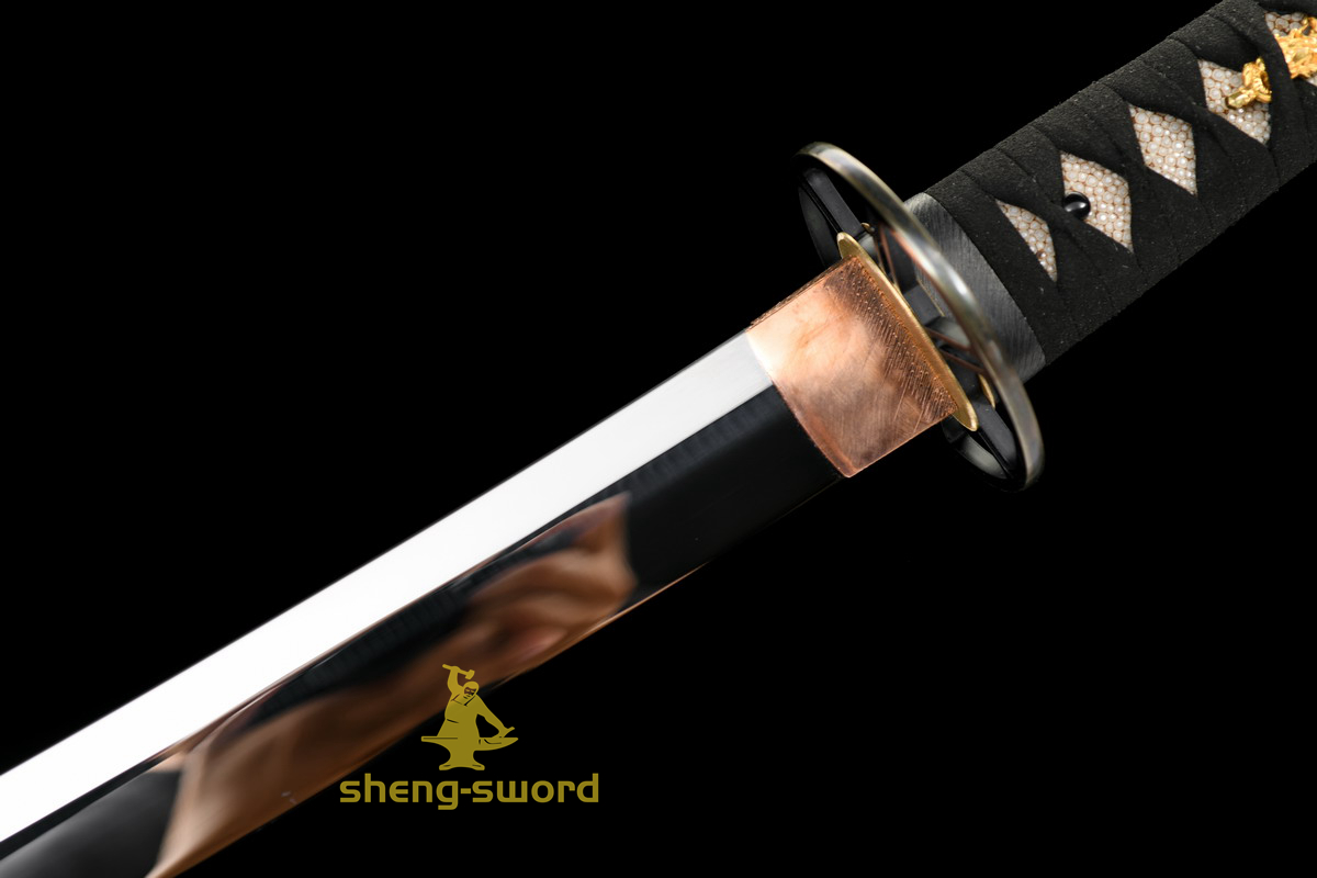 High Class Japanese Shinken Katana Clay Tempered S7 Steel Shine Blade ...
