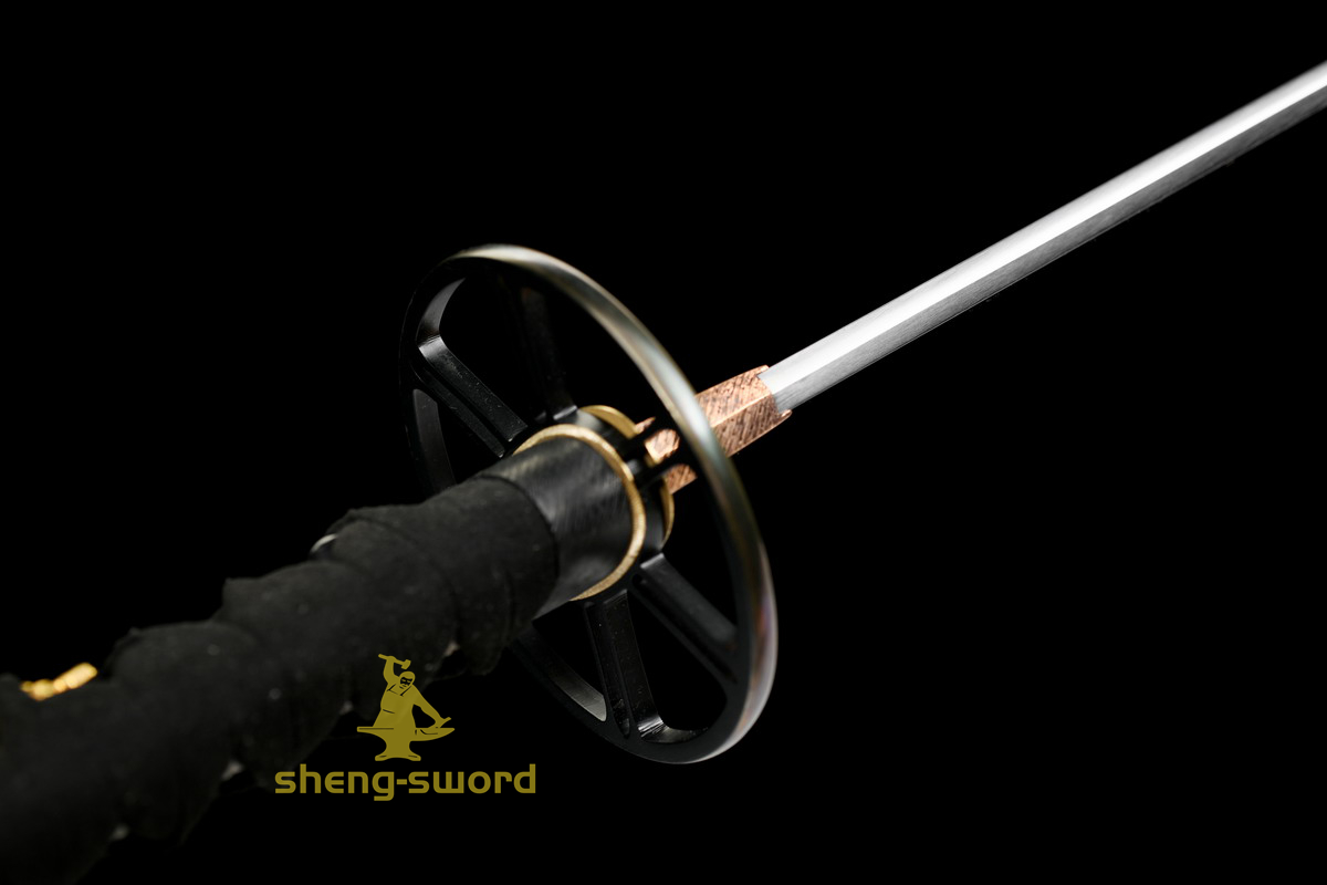 High Class Japanese Shinken Katana Clay Tempered S7 Steel Shine Blade ...