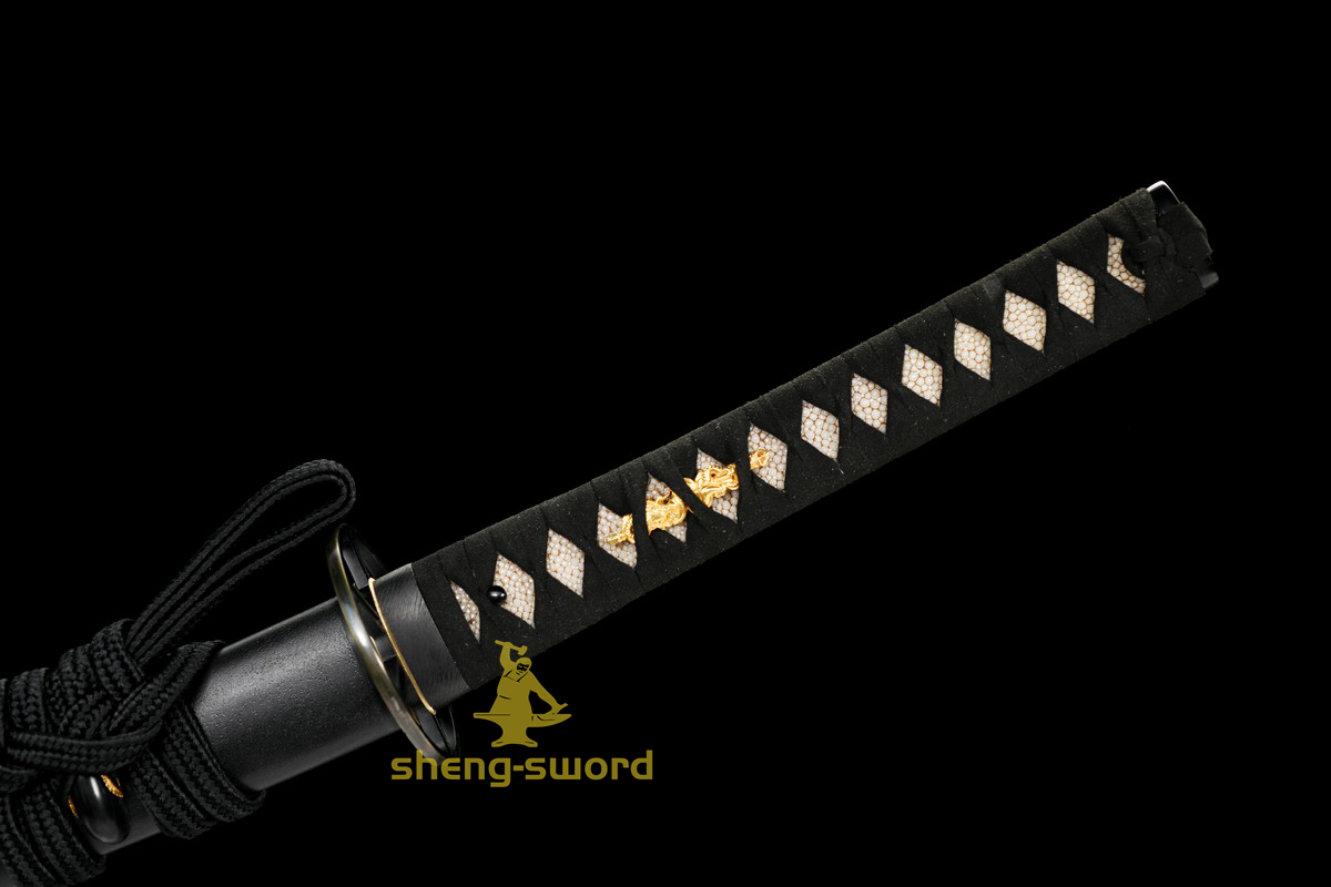 High Class Japanese Shinken Katana Clay Tempered S7 Steel Shine Blade ...