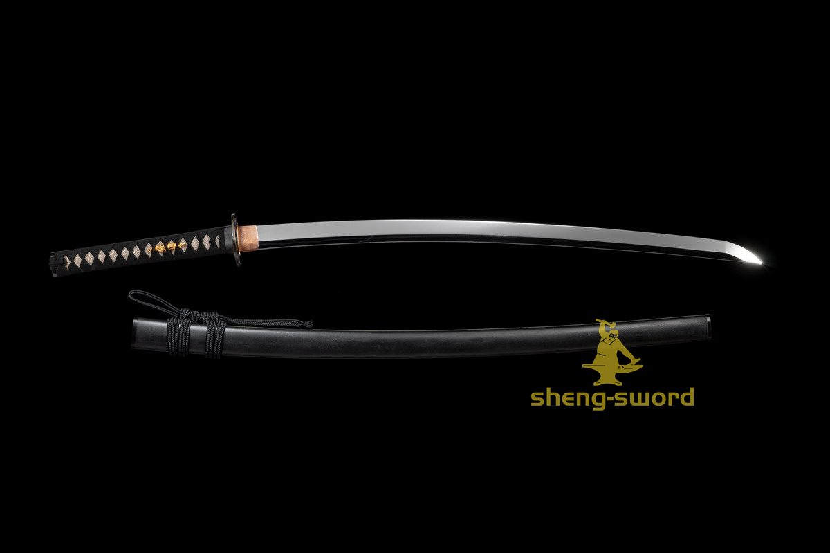 High Class Japanese Shinken Katana Clay Tempered S7 Steel Shine Blade ...